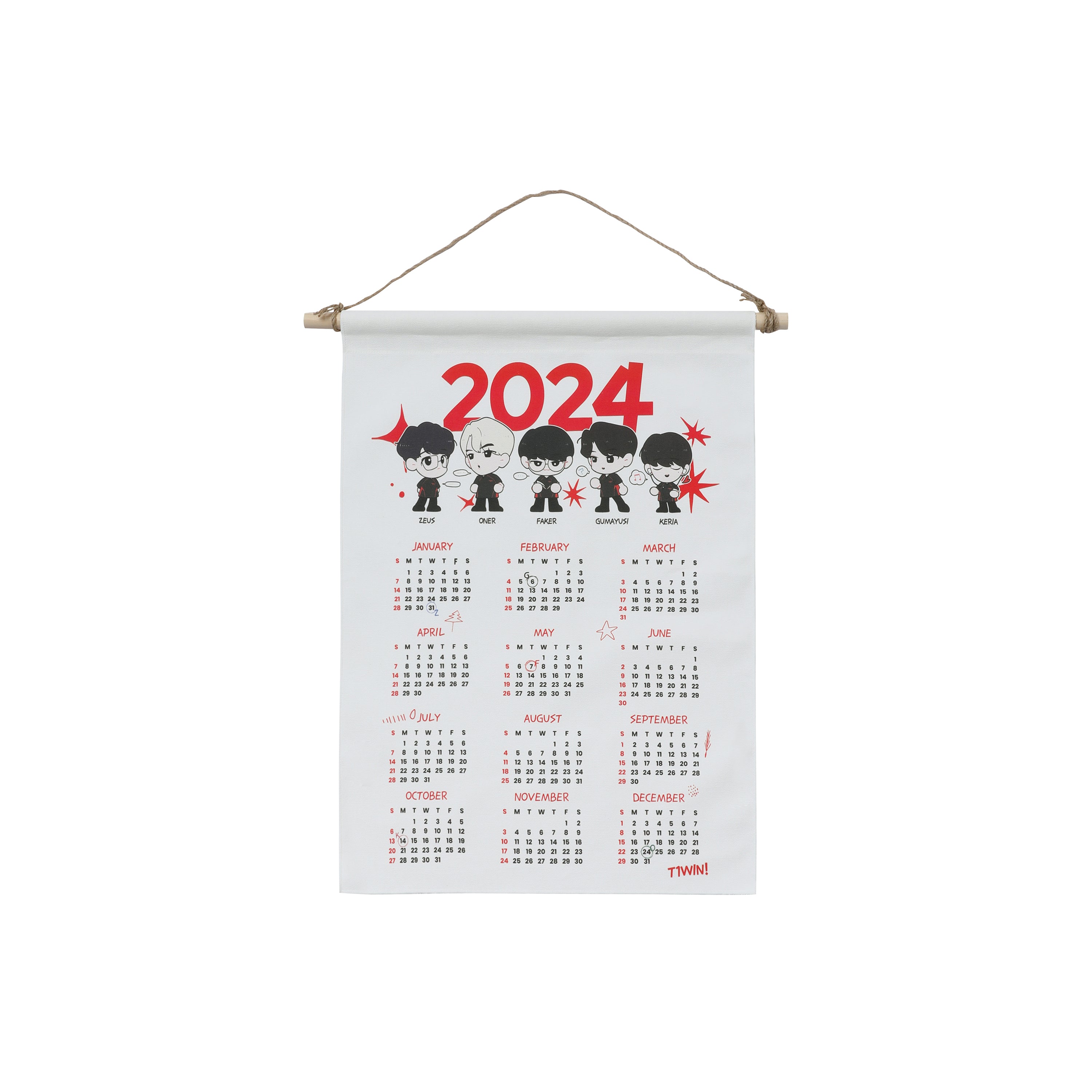 2024 T1 Fabric Calendar – T1 Shop