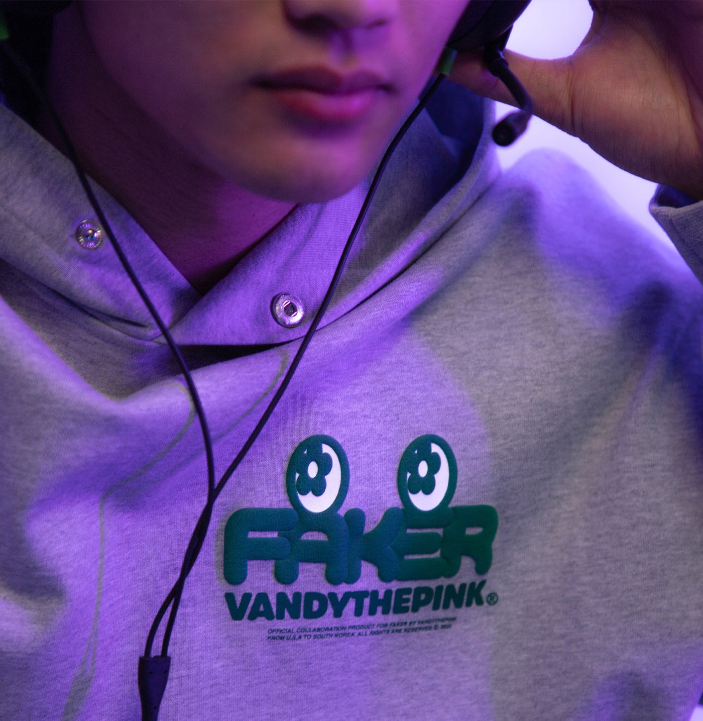 [FAKER X VANDYTHEPINK] Hoodie - Grey – T1 Shop